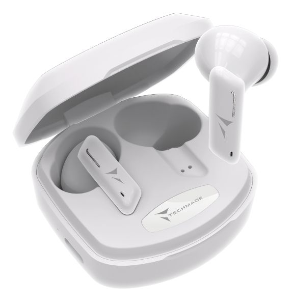 ItabWeb | AURICOLARI CUFFIE WIRELESS BIANCO 1pz BLUETOOTH CON BOX - TECHMADE