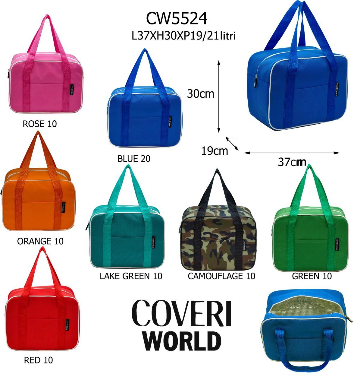 ItabWeb | BORSA TERMICA COVERI 5524 ROSE - CALDO FREDDO 30x19x37cm
