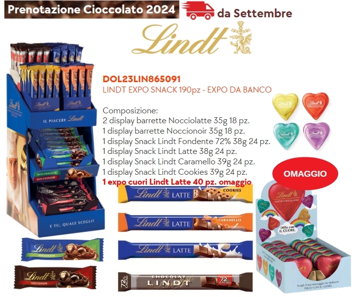 ItabWeb | LINDT EXPO SNACK 190pz - EXPO DA BANCO